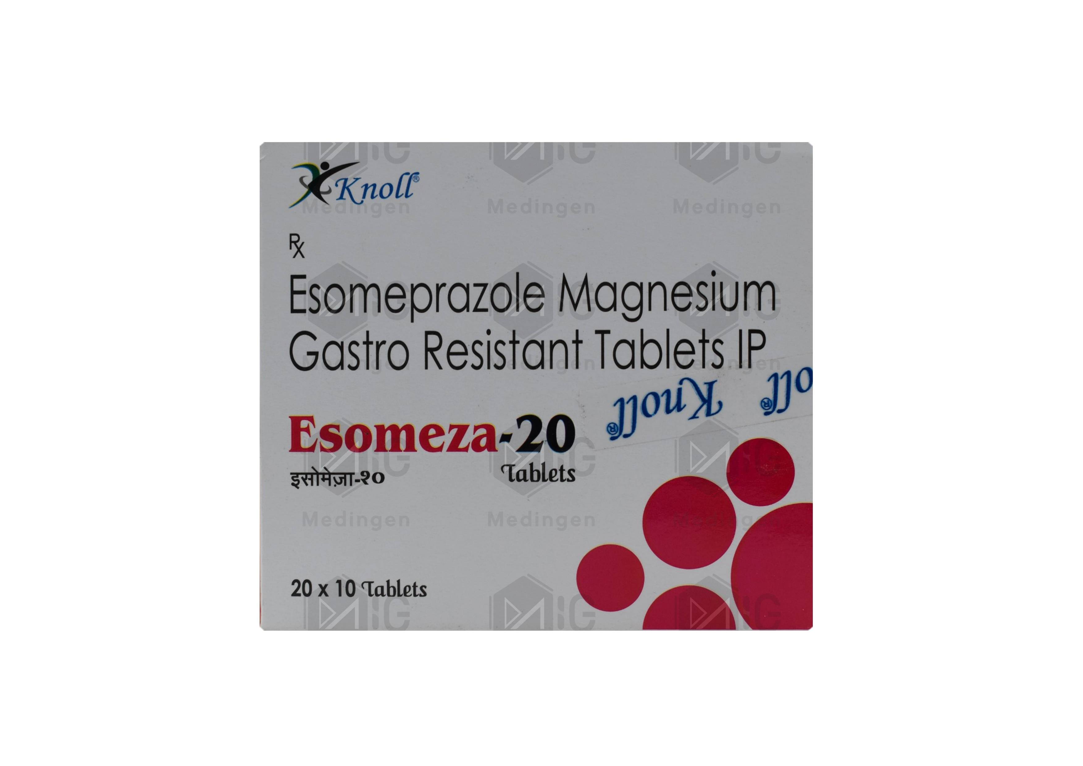 Esomeza 20 Tablet: View Uses, Side Effects, Price and Substitutes