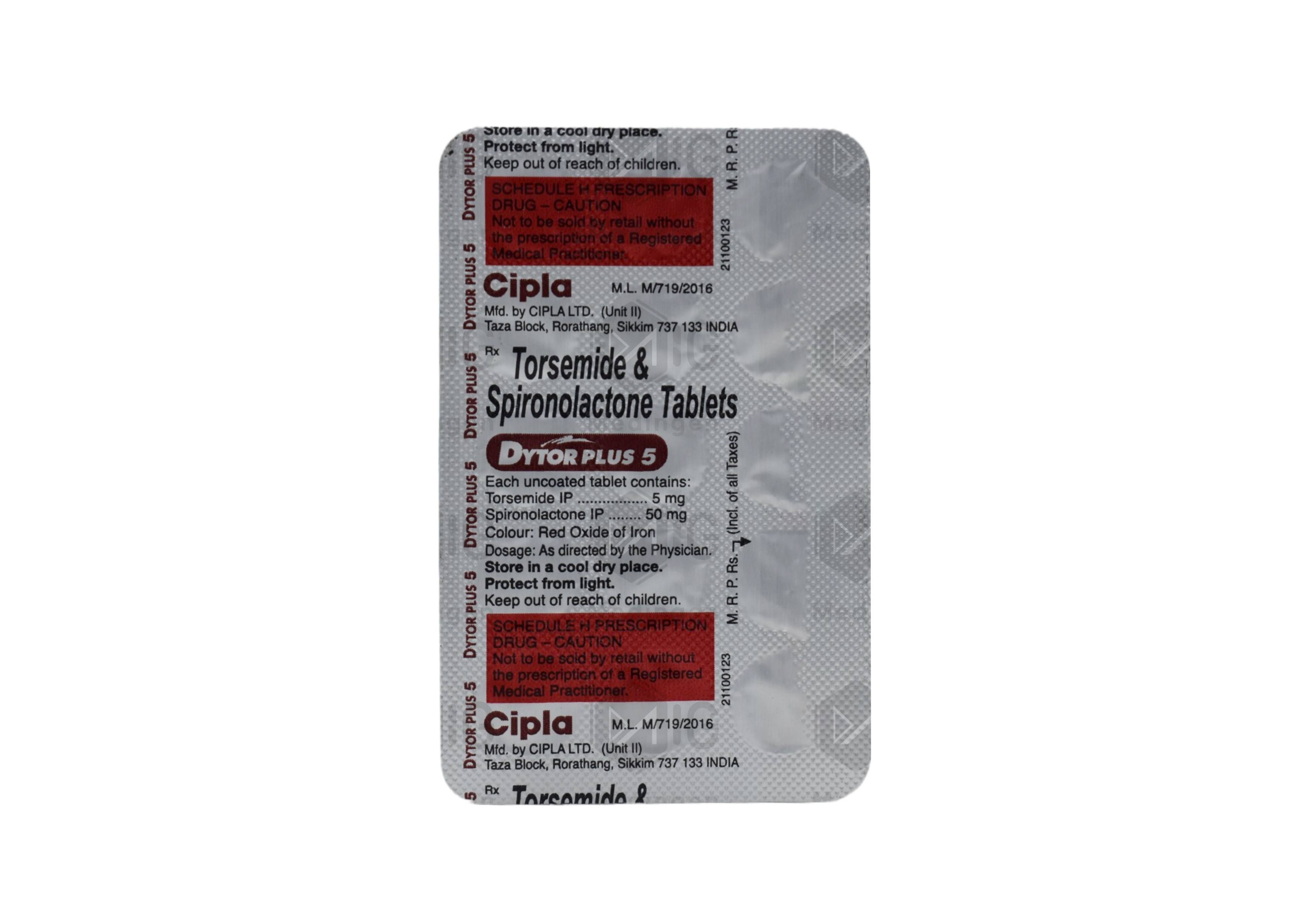 Dytor Plus 5mg Tablet - Uses, Side Effects, Price & Substitutes