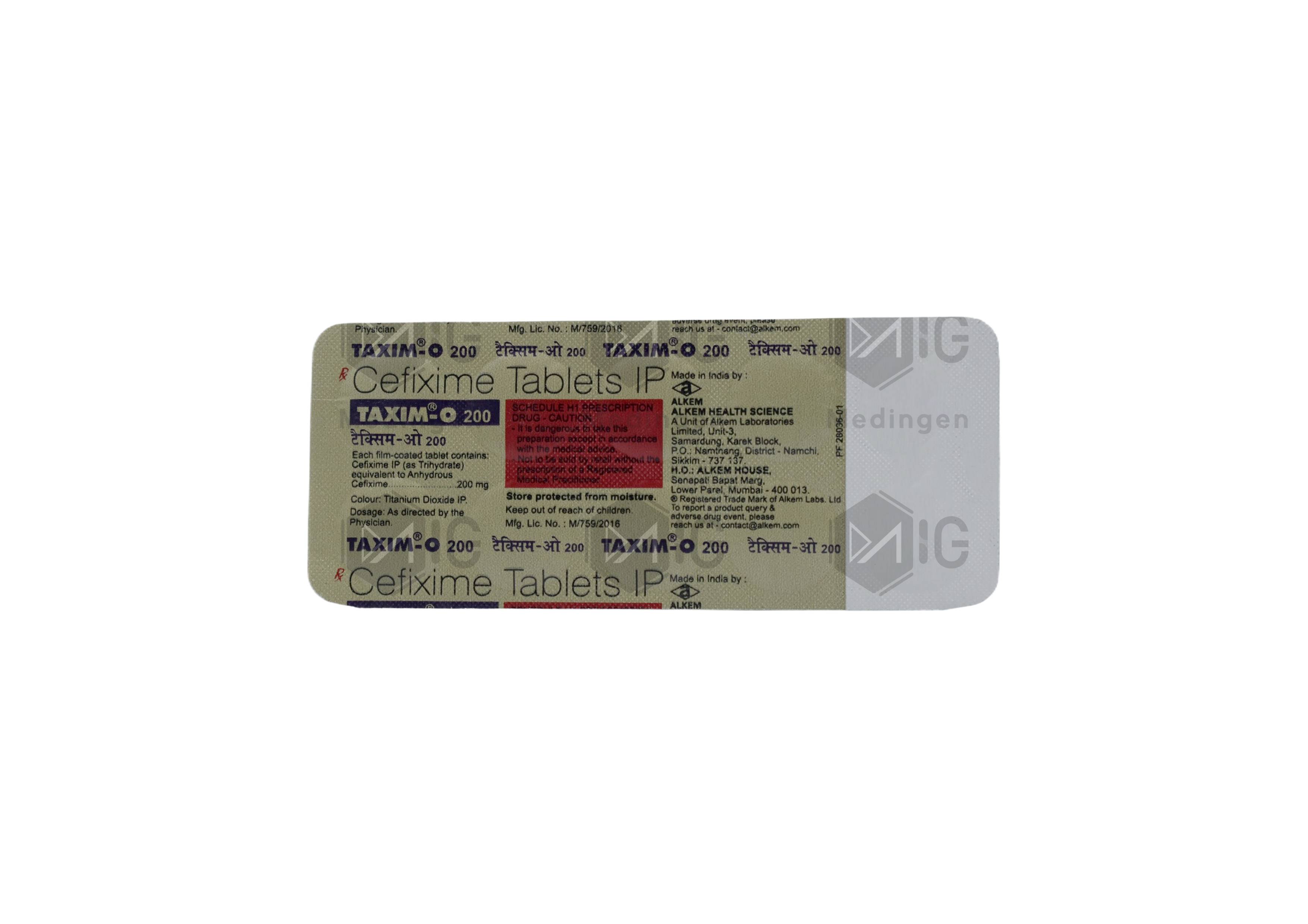 Taxim O 200mg Tablet: Uses, Side Effects, Price & Substitutes