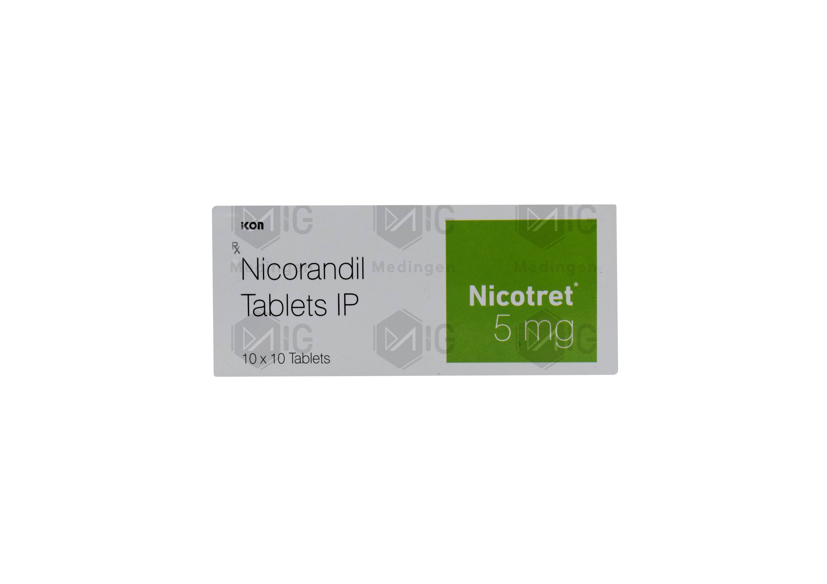 Nikoran 5mg Tablet: View Uses, Side Effects, Price & Substitutes