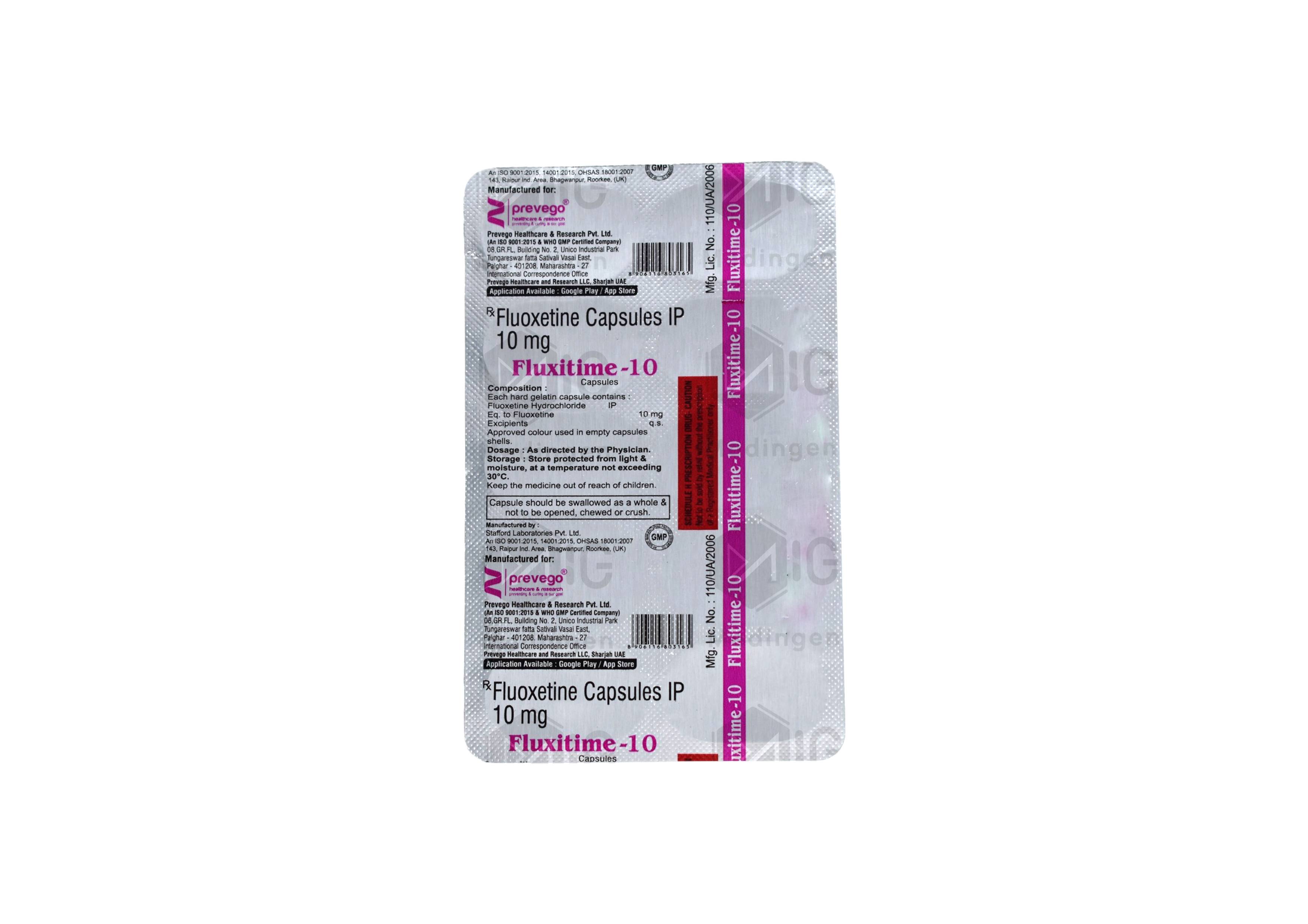 Fluxitime 10 Tablet: View Uses, Side Effects, Price and Substitutes