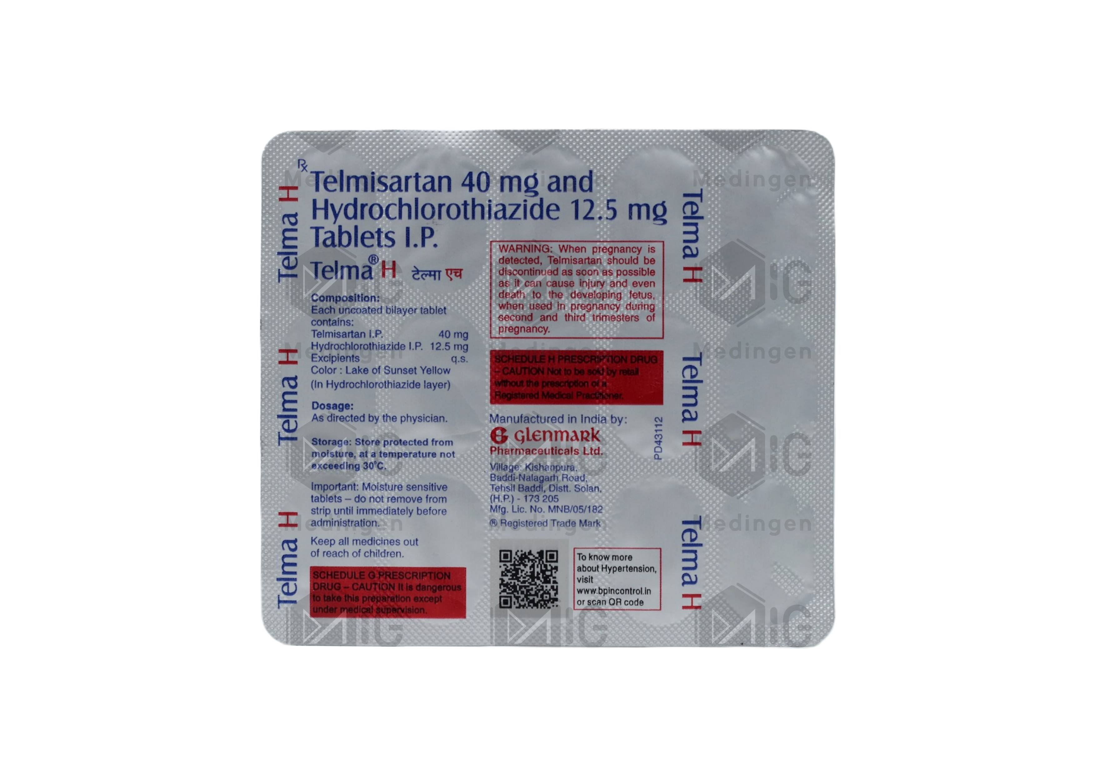 Telma H tablets : View Uses, Side Effects, Price and Substitutes