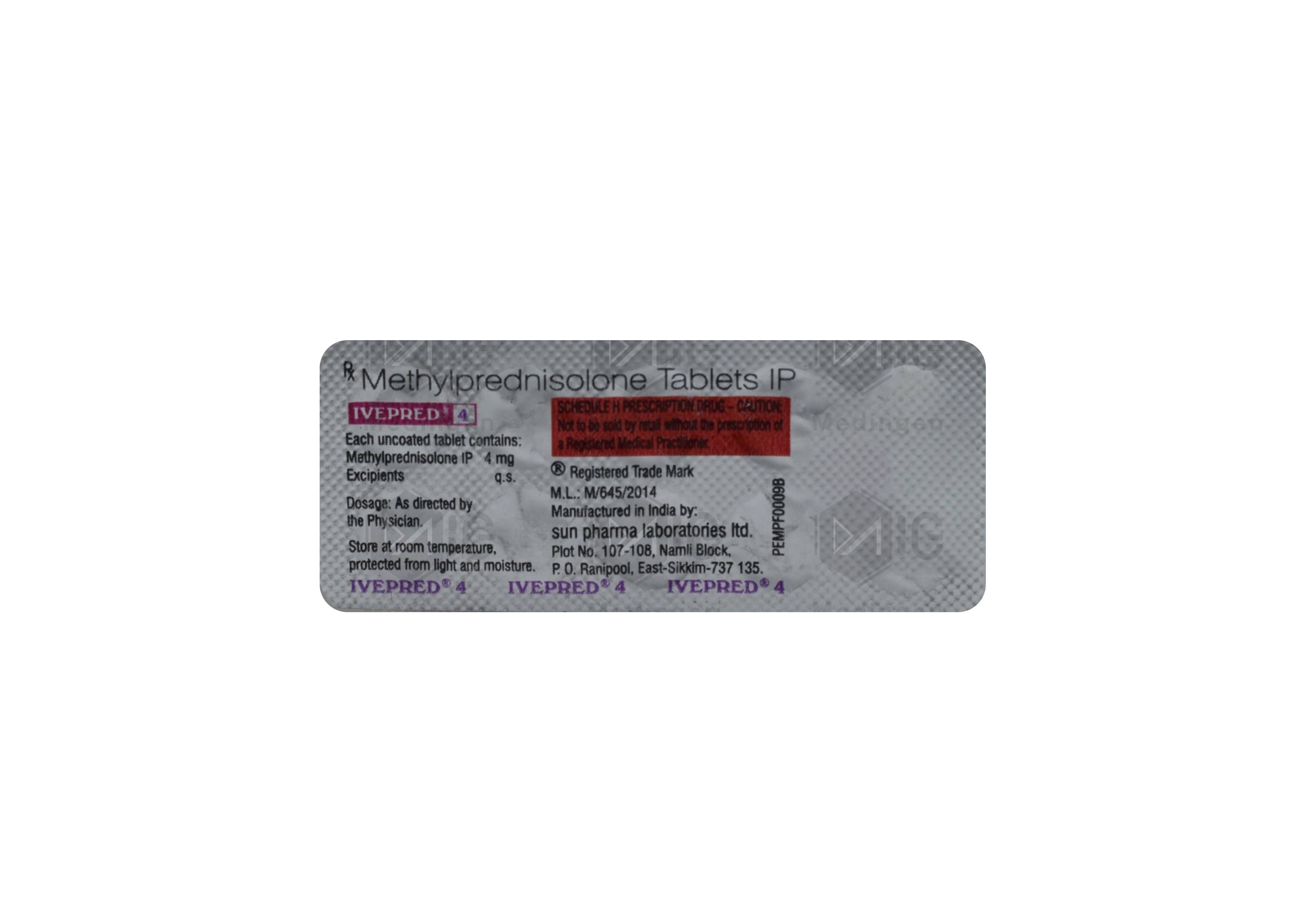 IVEPRED 4mg: Uses, Dosage, Side Effects & Price