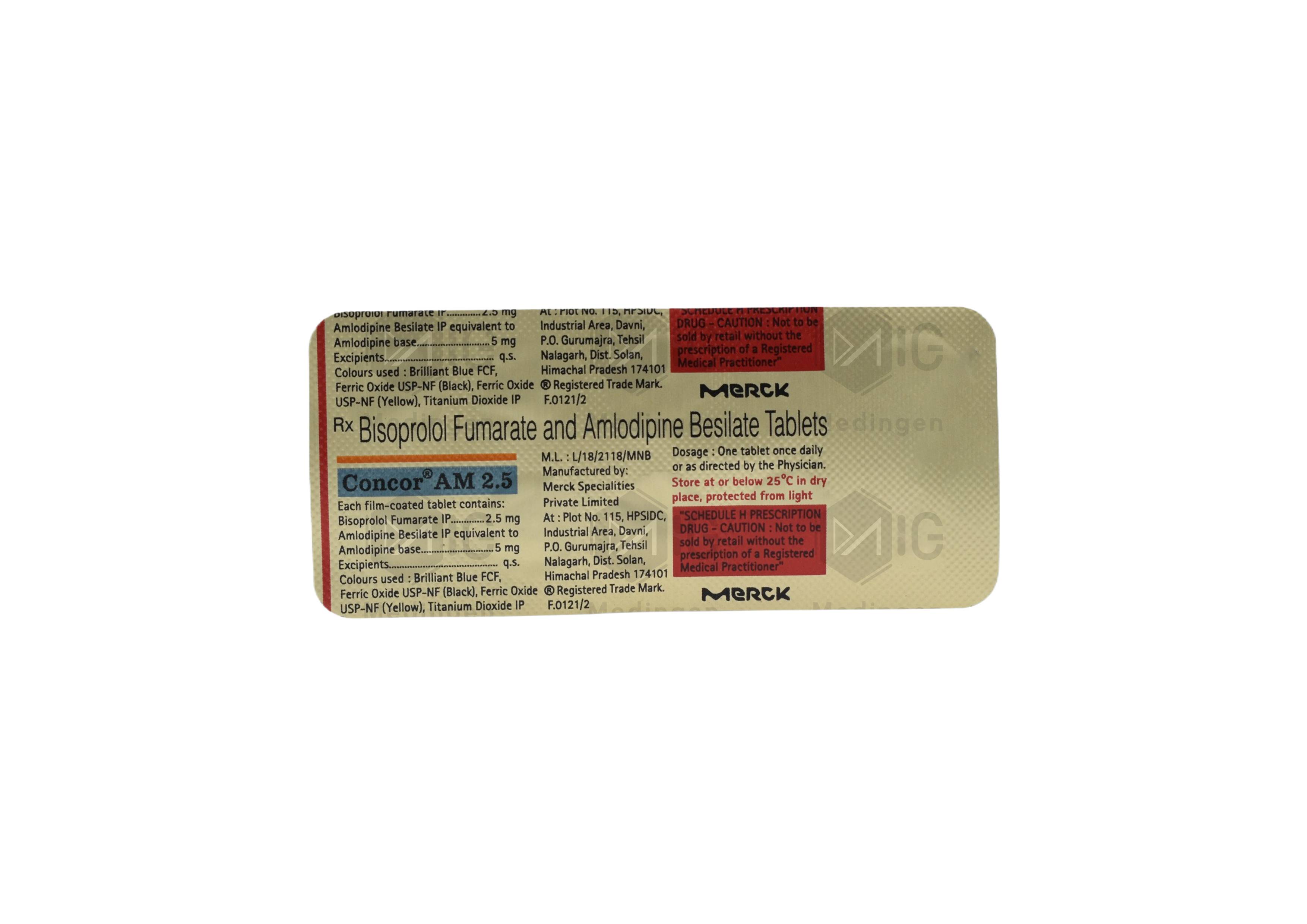 Concor AM 2.5mg Tablet: Uses, Price, Side Effects, and Substitutes