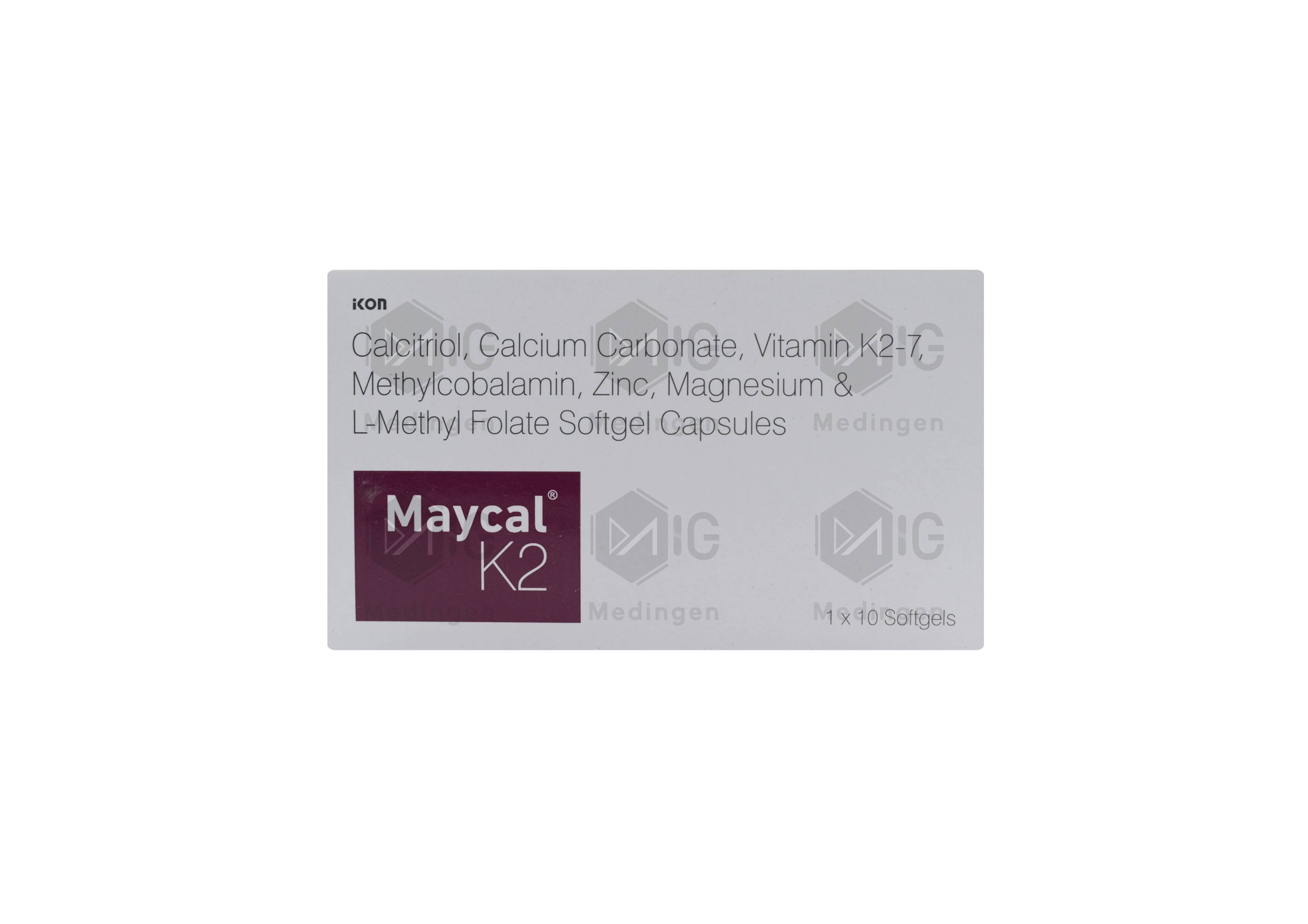 Maycal K2 Tablet : View Uses, Side Effects, Price & Substitutes.