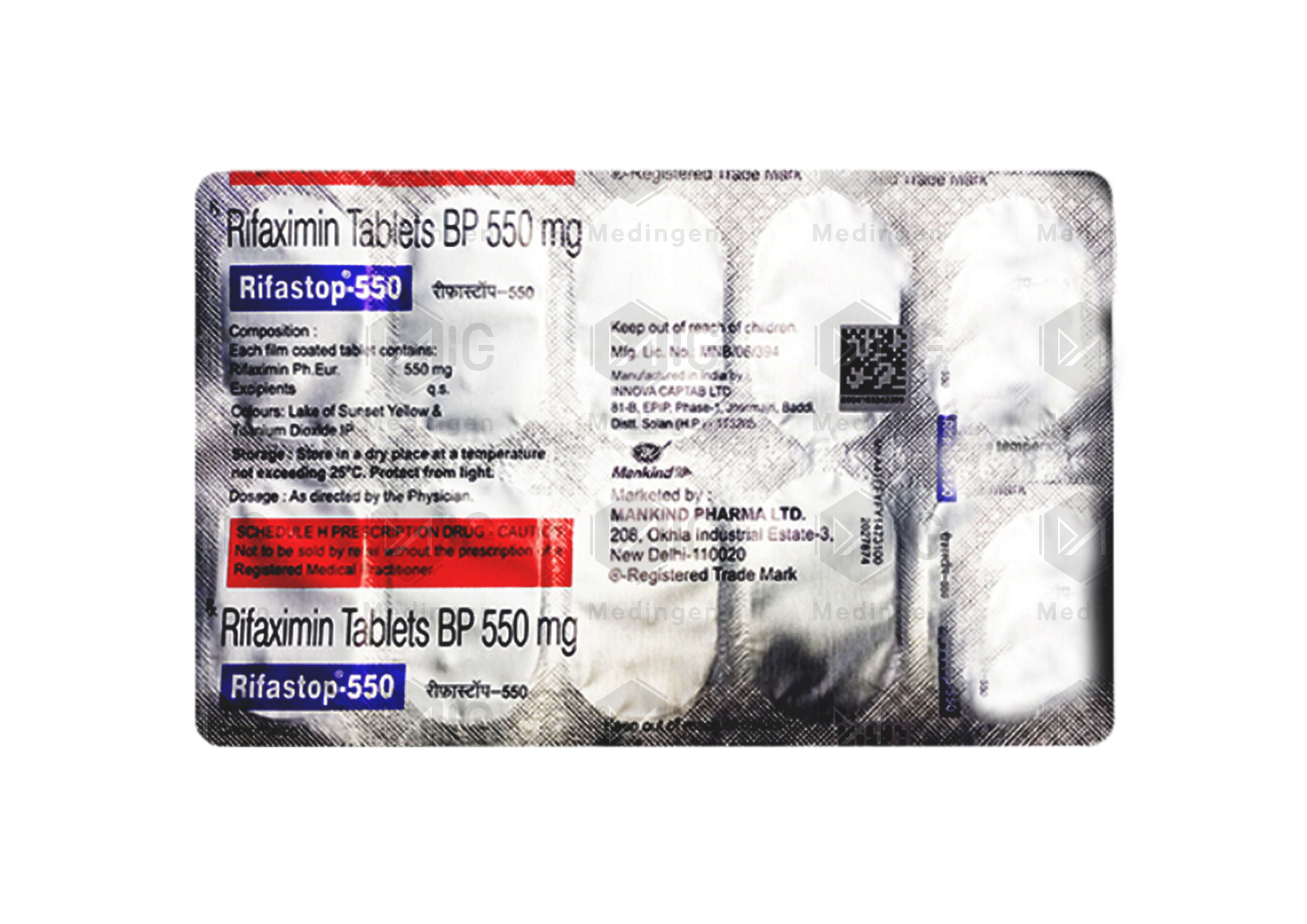 Rifastop 550mg: View Uses, Side Effects, Price & Substitutes