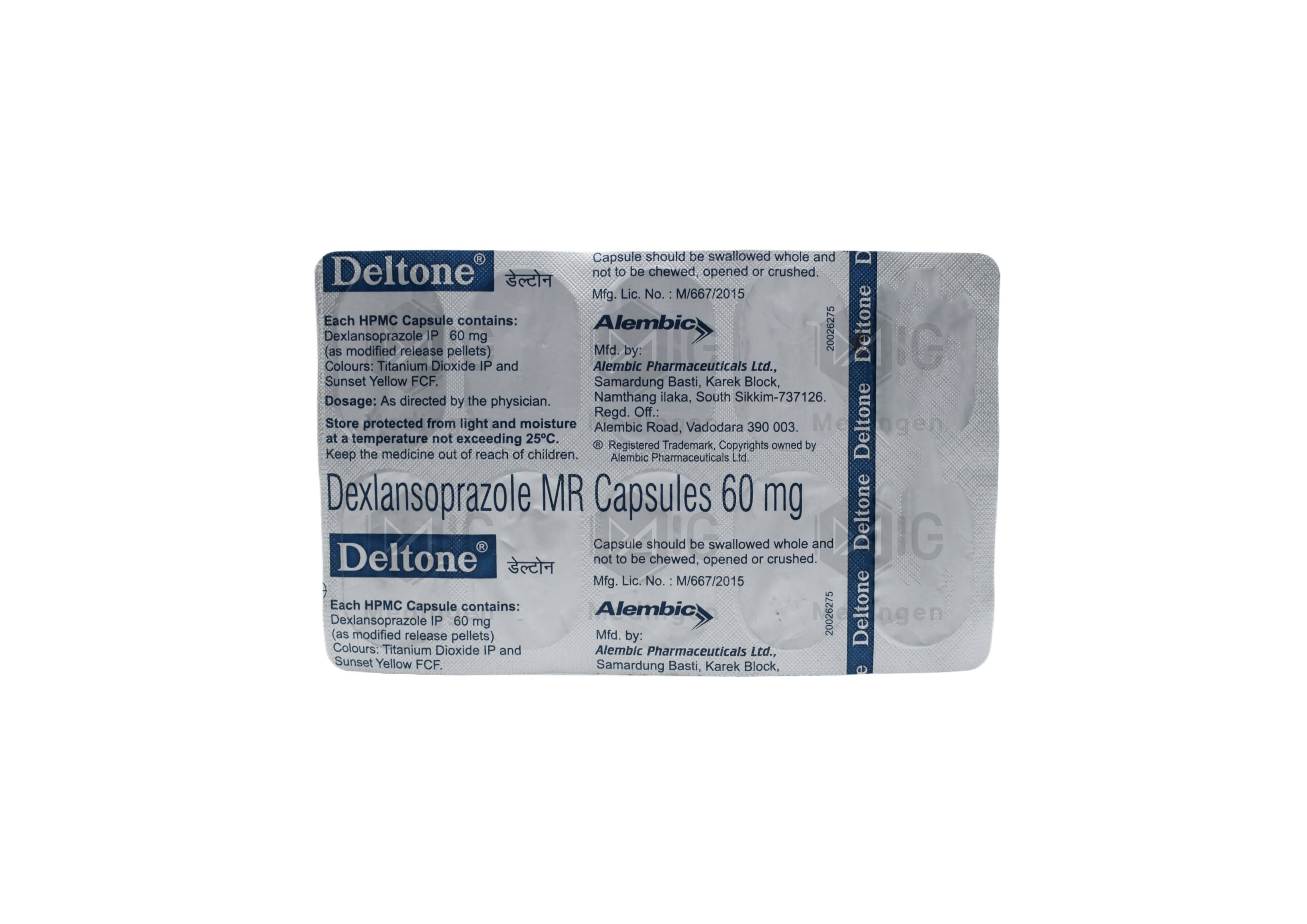 Deltone 60MG Capsule: Uses, Side Effects, Price & Substitutes